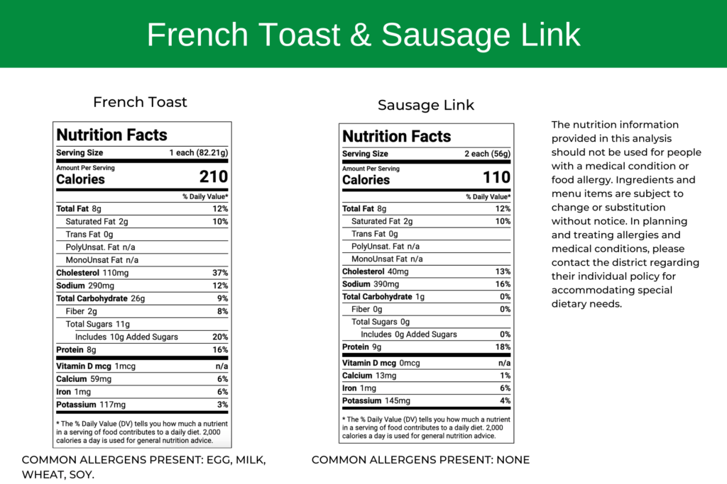 School Lunch Menu - St. Albert Nutrition Service