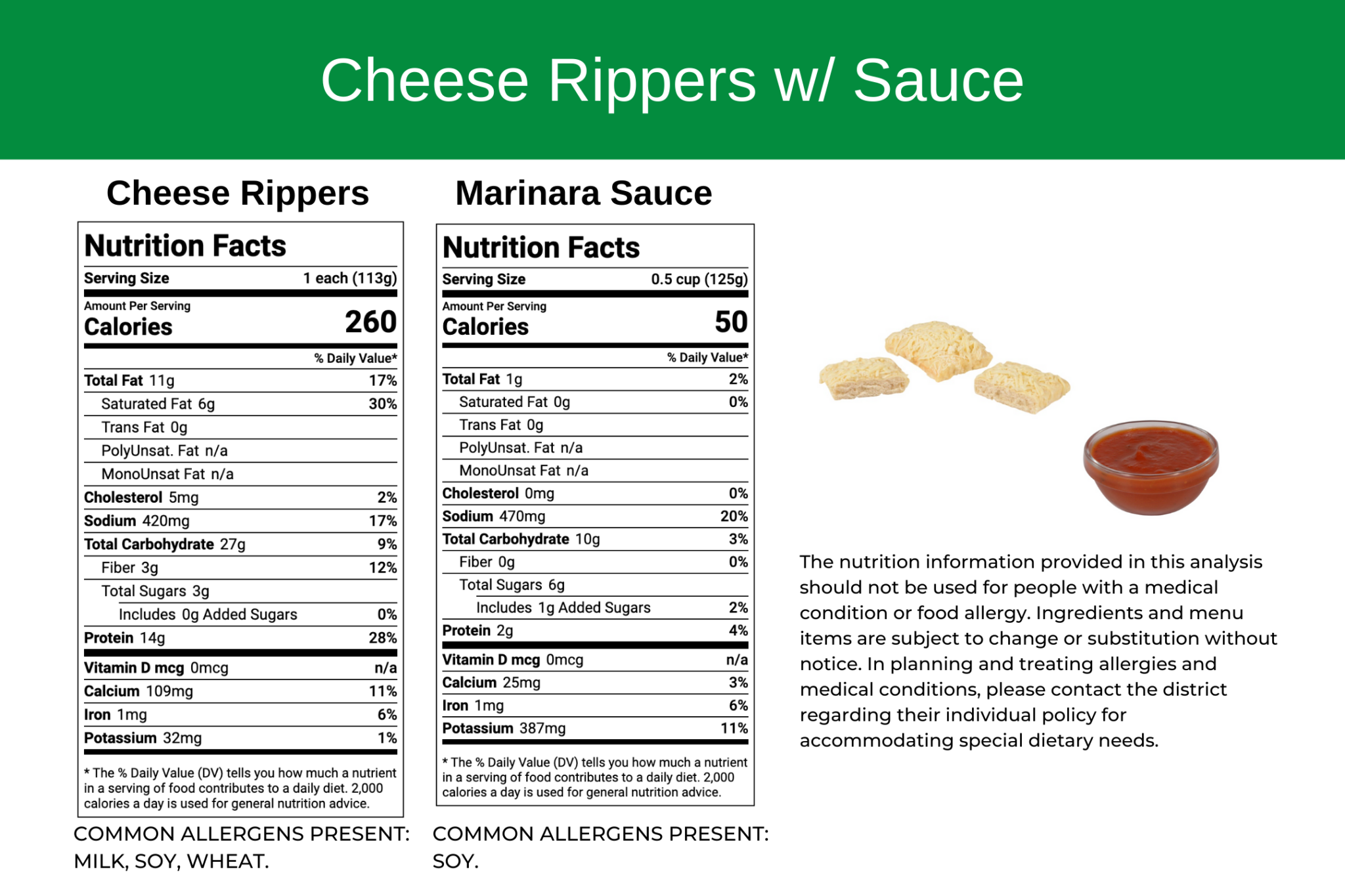 School Lunch Menu - St. Albert Nutrition Service