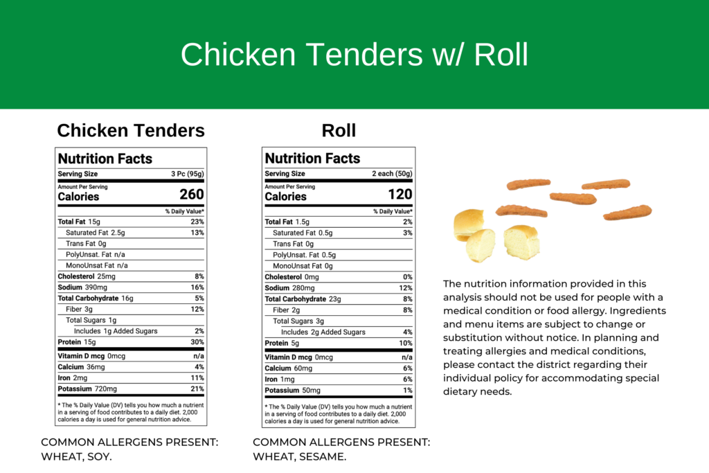 School Lunch Menu - St. Albert Nutrition Service